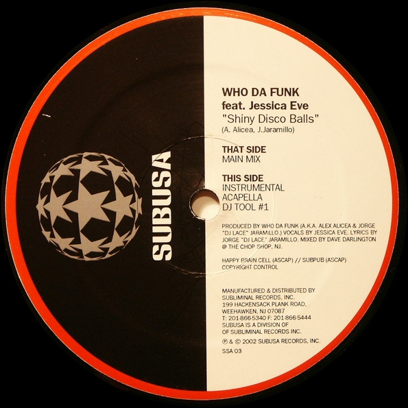 Who Da Funk Featuring Jessica Eve - Shiny Disco Balls | Subusa (SSA03)